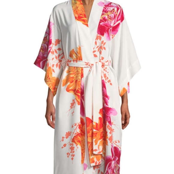 Natori | Intimates & Sleepwear | New Floral Print Natori Bali Long Robe ...